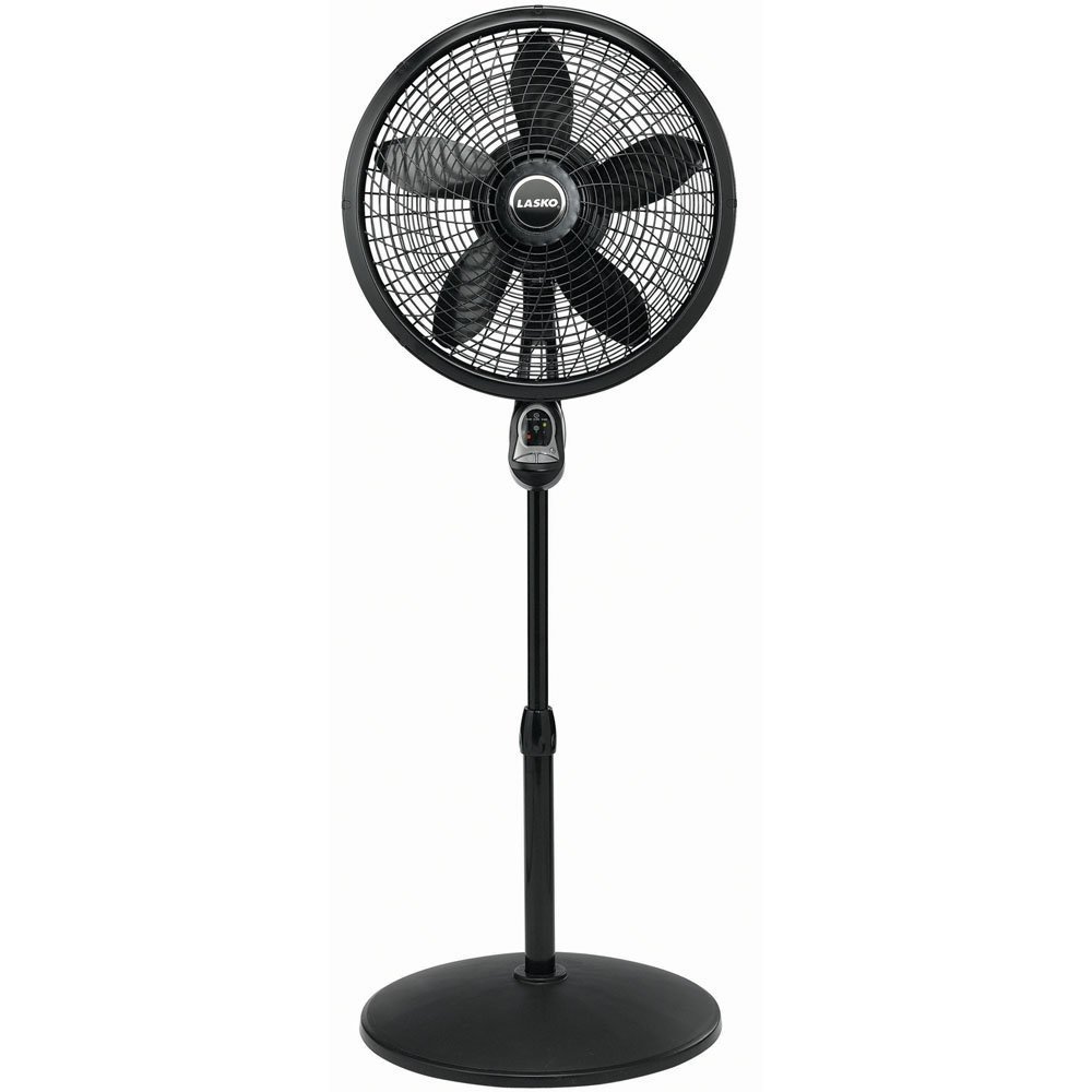 Lasko 2 x 1843 18" Remote Control Cyclone Pedestal Fan, Black