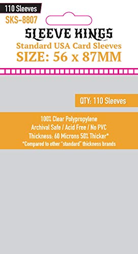 Sleeve Kings Standard USA Card Sleeves 56 X 87 mm (4x110 Pack, 440 Sleeves)