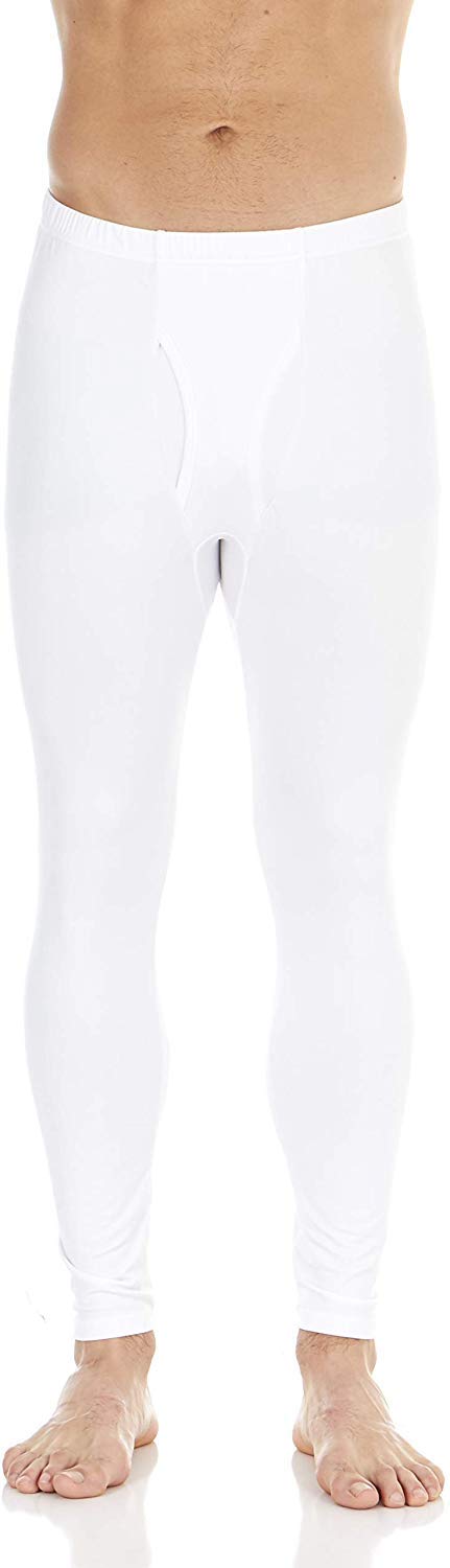 Bodtek Mens Thermal Underwear Pants Premium Long Johns Fleece Lined Base Layer Bottom (Black, Medium)