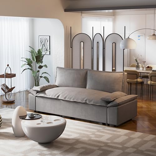 Eafurn 3 in 1 Multi-Functional Sleeper Sofa Bed Queen Size,Convertible Pull Out Loveseat Couch with Soft Pillow Armrest and Detachable Backrest,3 Seater Love Seat Lounge Sofa&Couches for Living Room