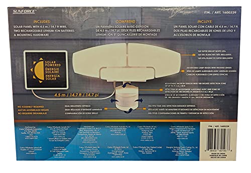 Costco Sunforce 2000 Lumen LED Motion Activated Solar Security Light