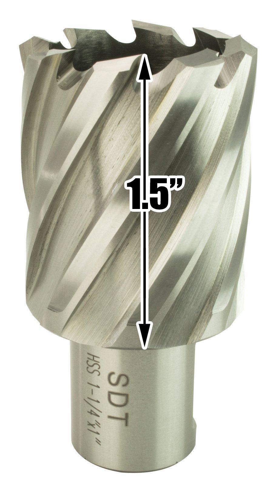 Steel Dragon Tools 1-1/4" x 1" High Speed Steel Annular Cutter with 3/4" Weldon Shank