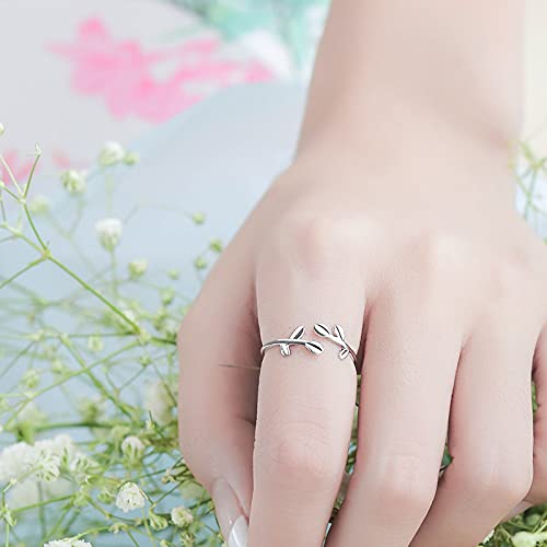Caiyao 3pcs Sterling Silver Open Rings Set Finger Ring Joint Ring Toe Ring Beach Jewelry Gifts for Women Girls Adjustable