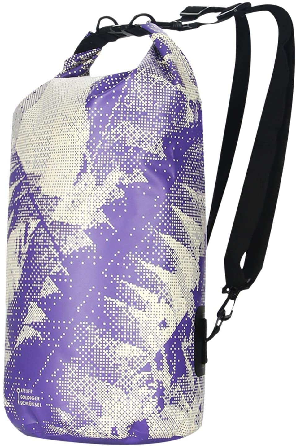 Buffalo Gear 20L Waterproof Dry Bag Backpack Duffel Bag for Travel, Motorcycling, Cycling, Hiking, Camping (Purple)