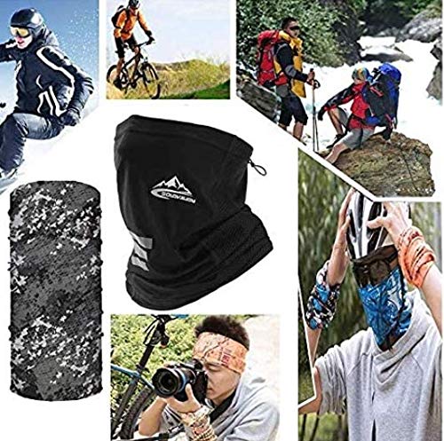 Breathable neck protective mask scarf, dustproof, sunscreen, cool, light, windproof, suitable for sports outdoor fishing, hiking, unisex (black)