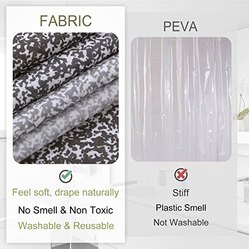 OLANLY Waffle Shower Curtain 72x72 Inches, Heavyweight Fabric, Machine Washable, Waterproof, Hotel Luxury Spa, Simple Modern Grey Shower Curtains for Bathroom, Guest Bath, Stalls and Tubs