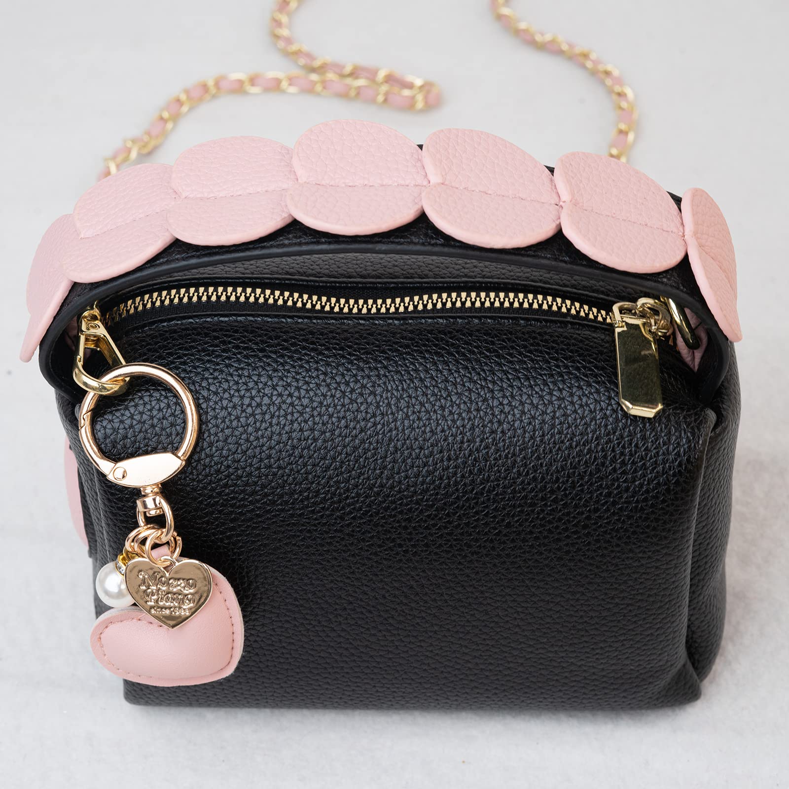 Celivelan Cute Heart Handle Bag Lovely Candy Color Crossbody Bag Roomy Soft Leather Shoulder Bag Triangle Shape Purses For Women
