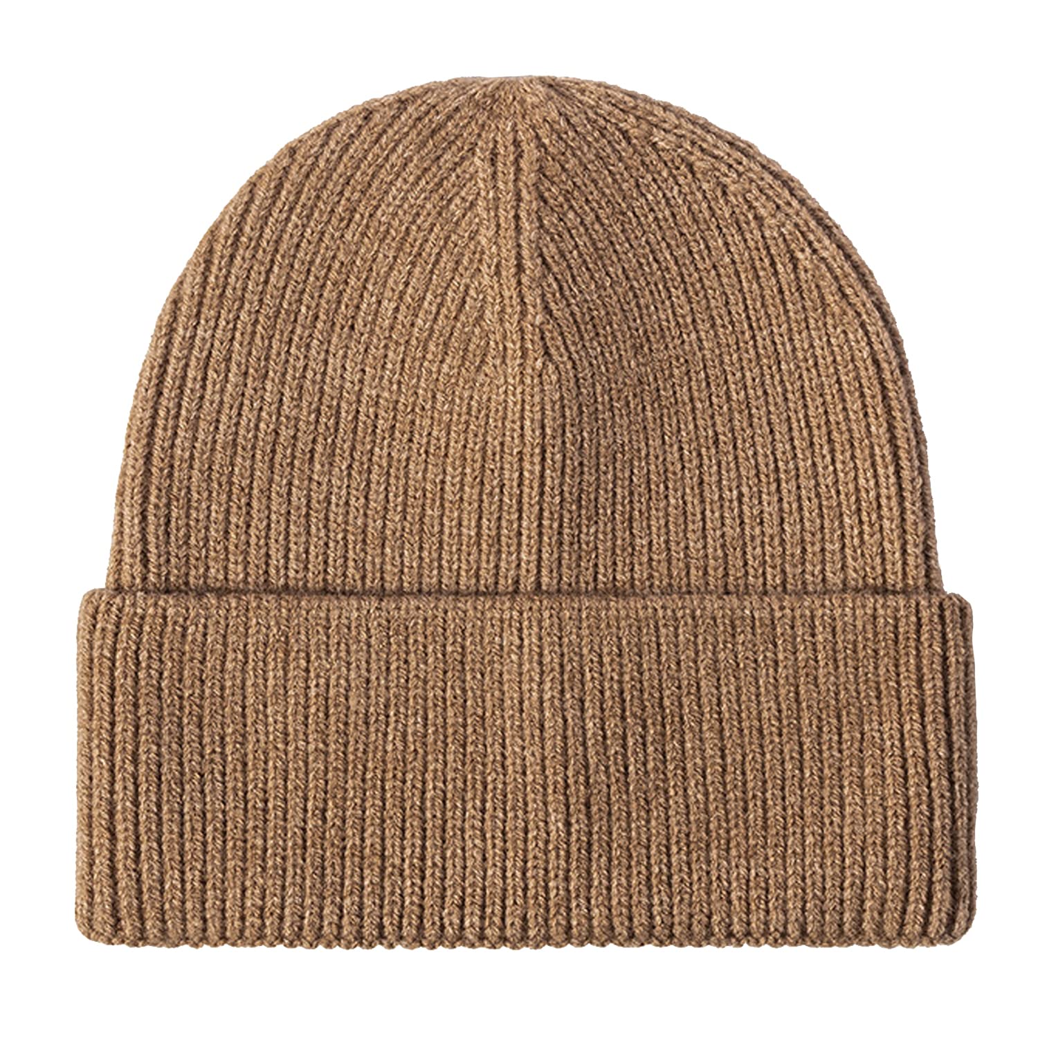 BELTONI Knit Beanie Hat for Men&Women, Daily Plain Winter Hat, Stretchy Striped Cuffed Winter Hat Black