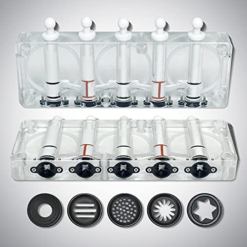 Kolice Commercial 5 Flavors Soft Ice Cream Machine, 3+2 Mixed Flavors Gelato Ice Cream Maker-ETL Certificate, Upper Tanks Refrigerated, Full Transparent Dispenser Set