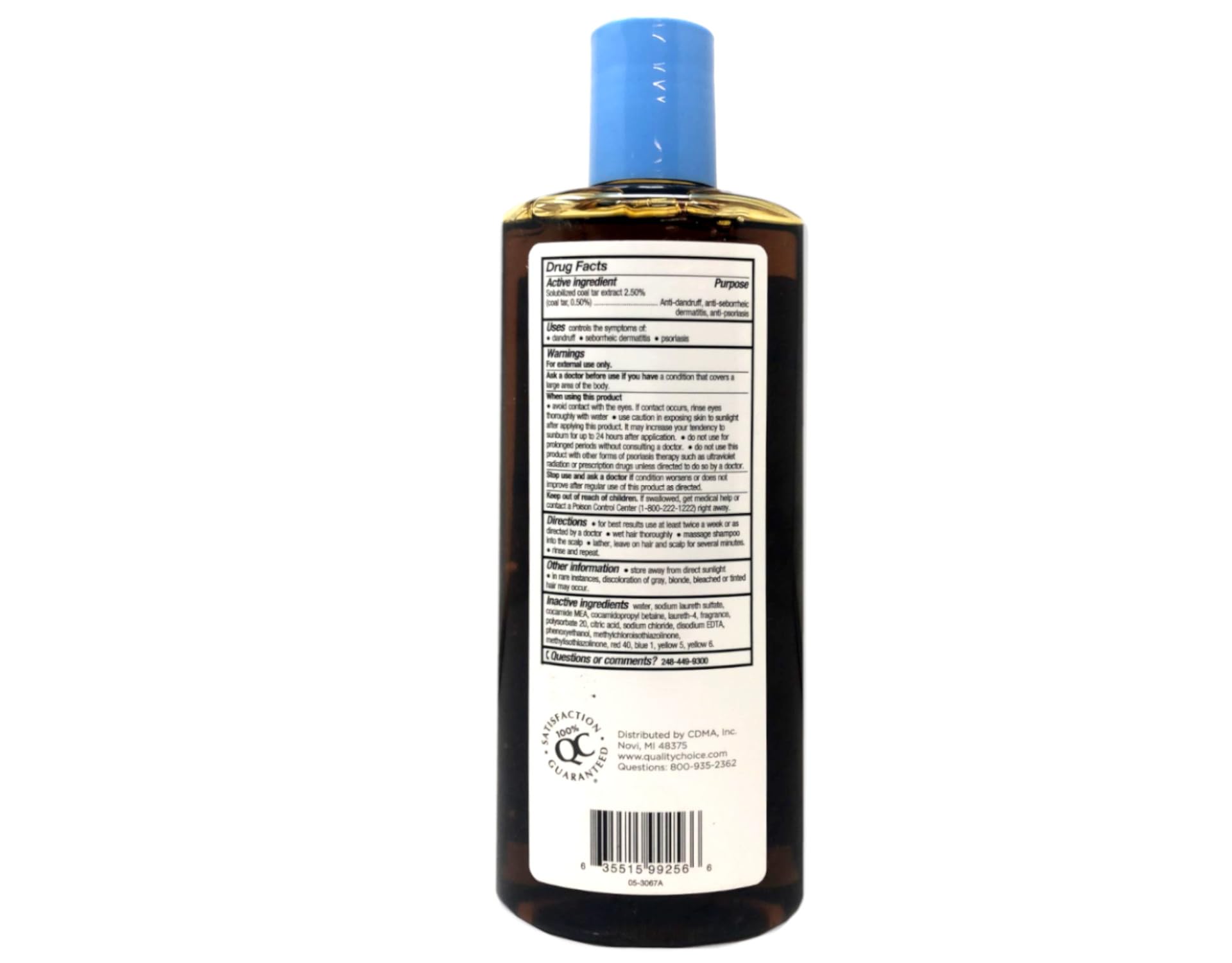 Quality Choice Shampoo Therapeutic T-Gel 16 Ounces, Pack of 3
