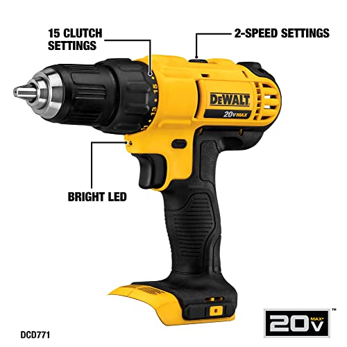 DEWALT 20V MAX* Cordless Drill Combo Kit , 7-Tool (DCK771D1M1)