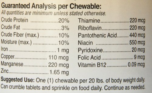 Nutri-Vet Brewer's Yeast and Garlic Chewable Tablets for Dogs - Veterinarian Formulated to Support the Immune System and a Healthy Skin & Coat - 500 Chewable Tablets
