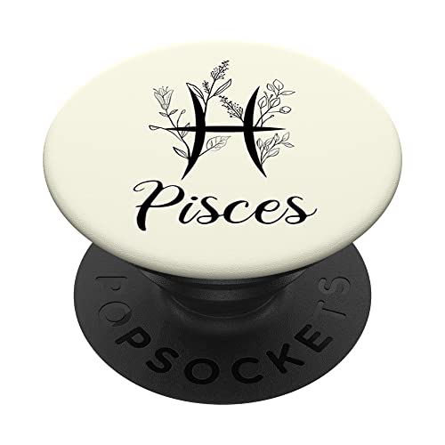 Cottagecore Aesthetic Pisces Zodiac Sign Horoscope PopSockets Swappable PopGrip
