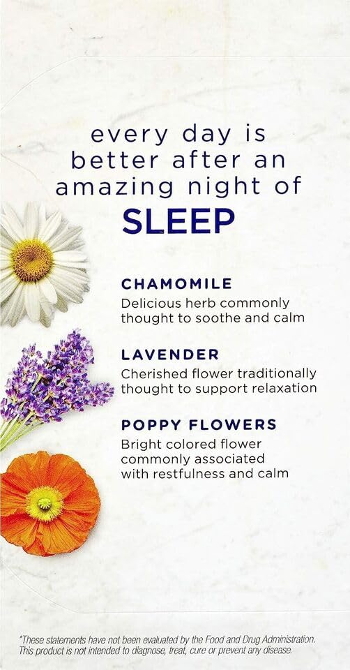 Bigelow Benefits Sleep Chamomile & Lavender Herbal Tea 18 Tea Bags (Pack of 2)