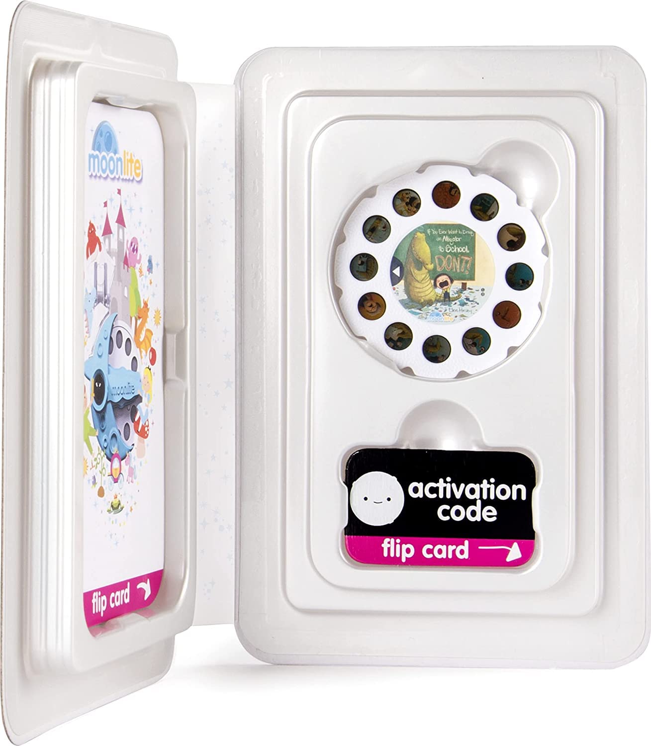 Moonlite Storybook Reels For Flashlight Projector, Kids Toddler | If You Ever Want to Bring an Alligator to School, Don’t! | Single Reel Pack Story for 12 Months and Up