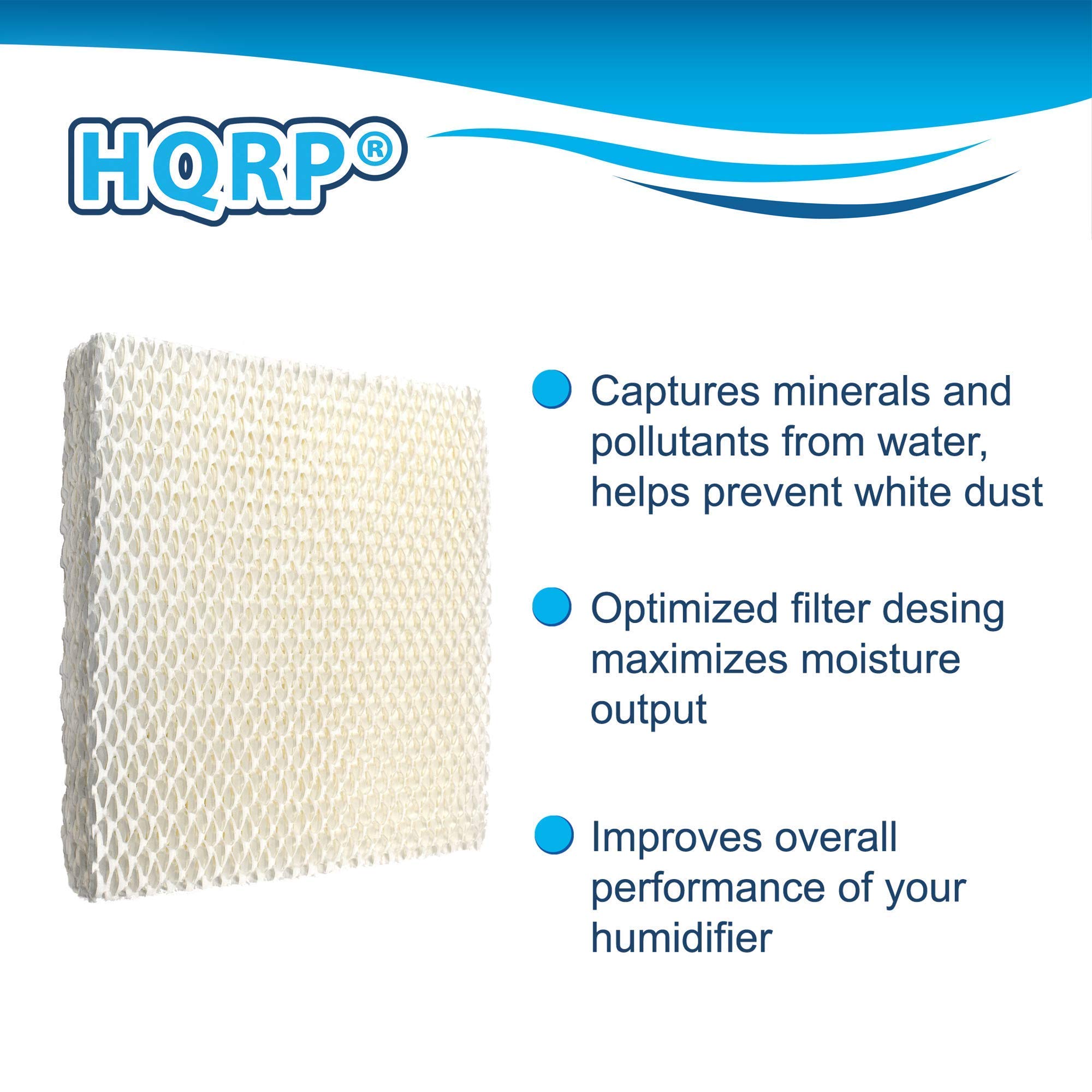 HQRP 4-Pack Wick Filter for Vornado MD1-0034 Replacement fits EV100, EV200, EVDC300, EVDC500, Evap2, Evap40 Evaporative Humidifiers