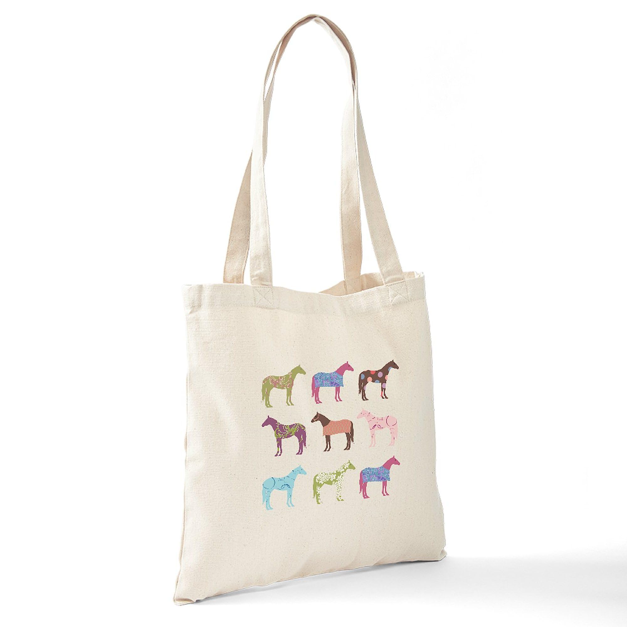 CafePress Colorful Horse Pattern Tote Bag Canvas Tote Shopping Bag