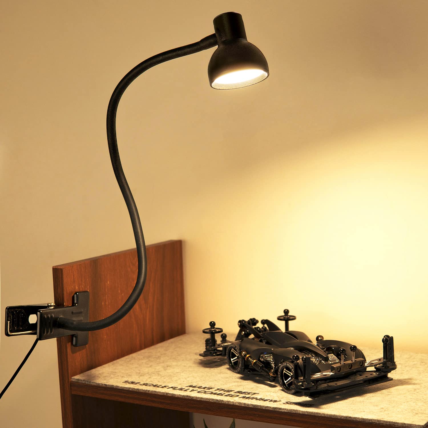 BOHON Clamp Lamp Clip on Light Reading Lights Eye-Caring 3 Color Modes 10 Brightness Dimmer USB Study Book LED Desk Lamp 360° Flexible Gooseneck Night Light for Headboard Bedroom