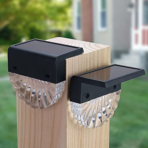 Solar Deck Lights,Fence Lights Outdoor Waterproof,Outside Step Lights Solar Outdoor Stair Lights for Garden,Patio,Stair,Driveway,Yard,Path,Terraces Railing Lights(Warm White/Color Changing) 6 Pack