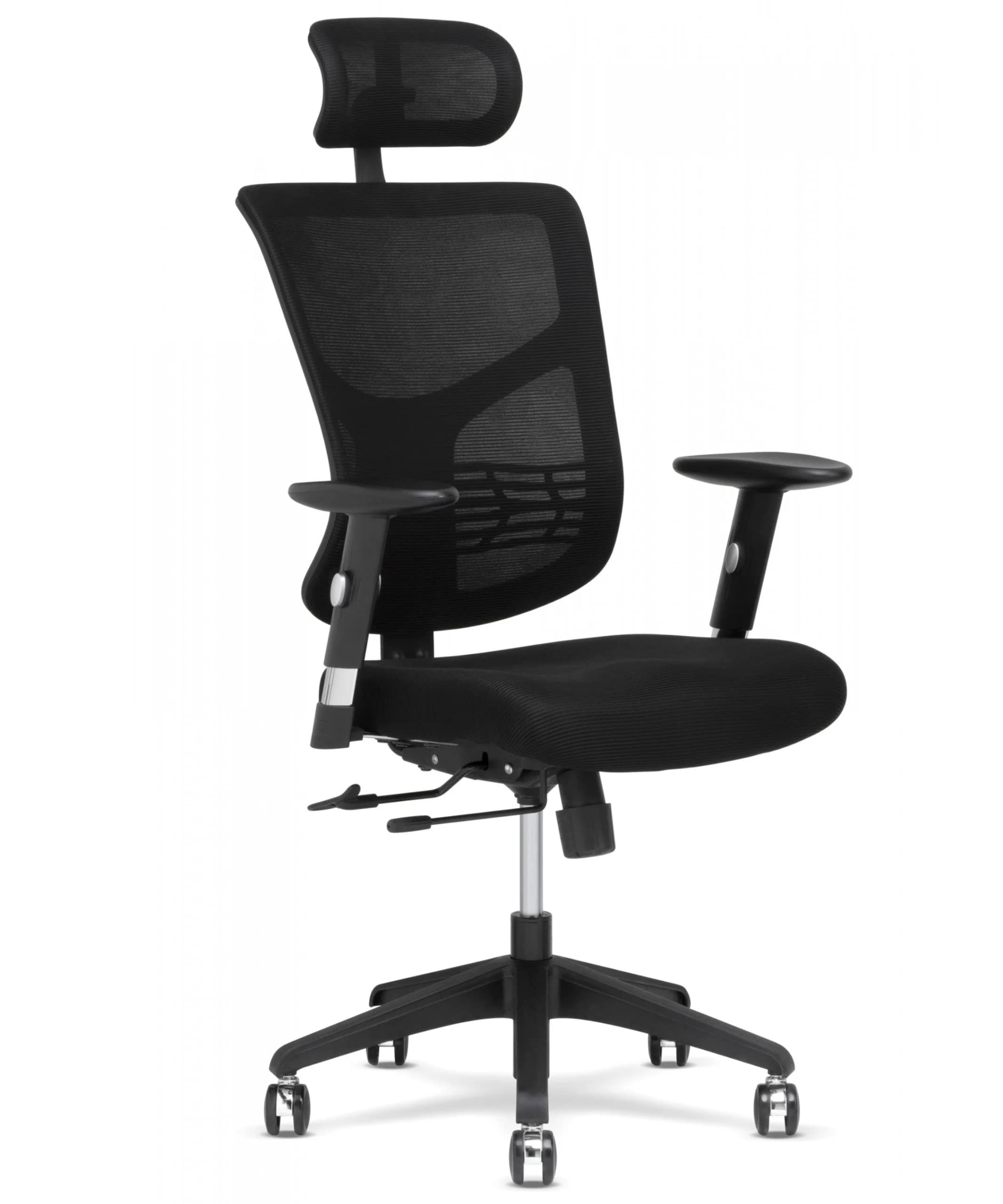 X-Chair X-Project High End Task Chair, Black A.T.R. Fabric with Headrest - Ergonomic Office Seat/Advanced Tensile Recovery Fabric/Highly Adjustable & Supportive/Comfortable Feel/Perfect for Workspace