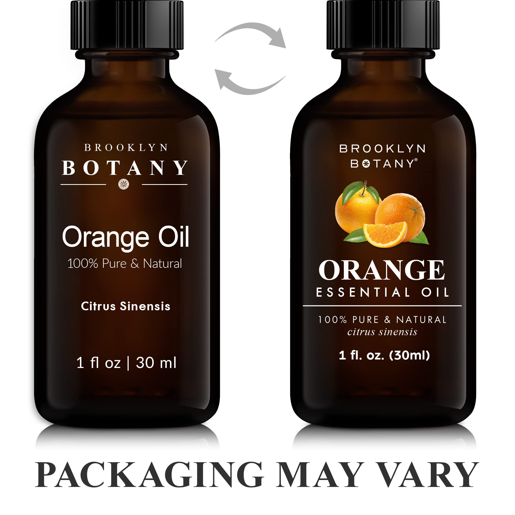Brooklyn Botany Sweet Orange Essential Oil – 100% Pure and Natural – Premium Grade Oil with Dropper - for Aromatherapy and Diffuser - 1 Fl Oz