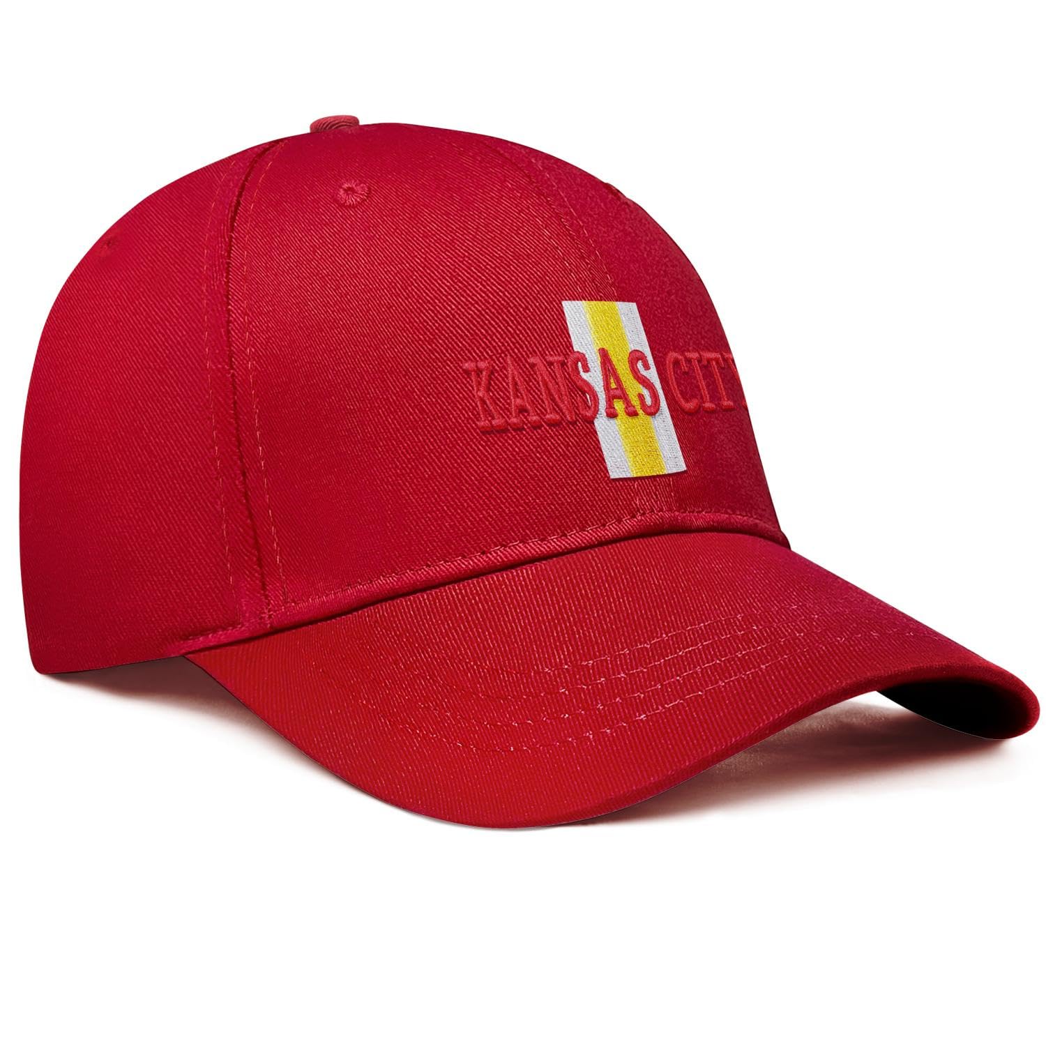 Cheniuua Kansas Hat Embroidered City Hat Adjustable Baseball Cap for Men Women Red