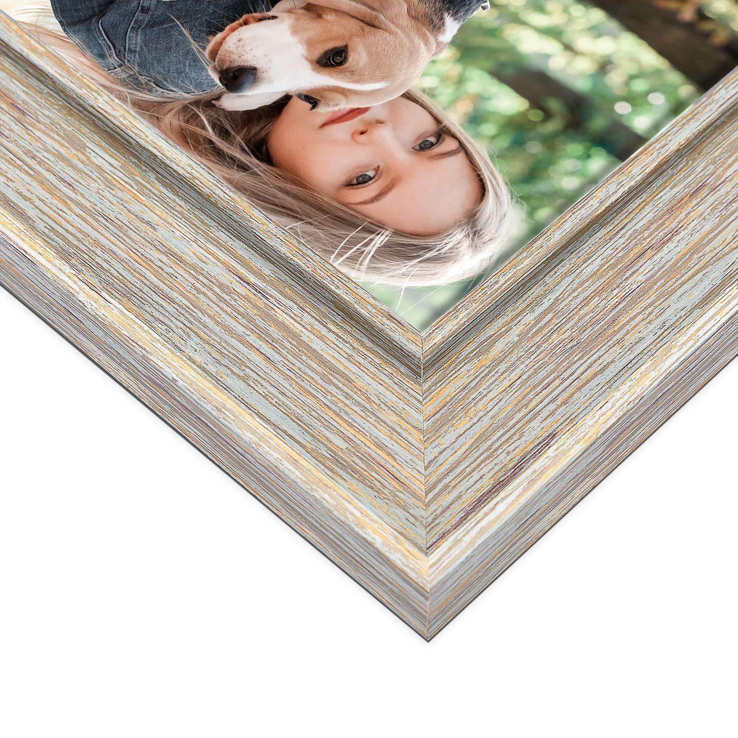 BOICHEN 8x10 Picture Frame Black (3-Pack) - Rustic Farmhouse Photo Frame Set for Wall with Glass Cover Gilding Crafts Ready to Hang or Stand