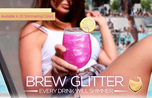 Brew Glitter - Pink (4g 1x Shaker Jar) | Edible Glitter For Drinks, Beer and Cocktail Beverages by Bakell