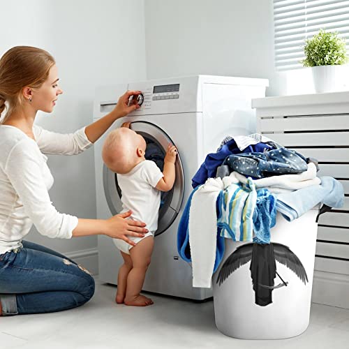 Death Grim Reaper Large Laundry Basket Hamper Bag Washing with Handles for College Dorm Portable