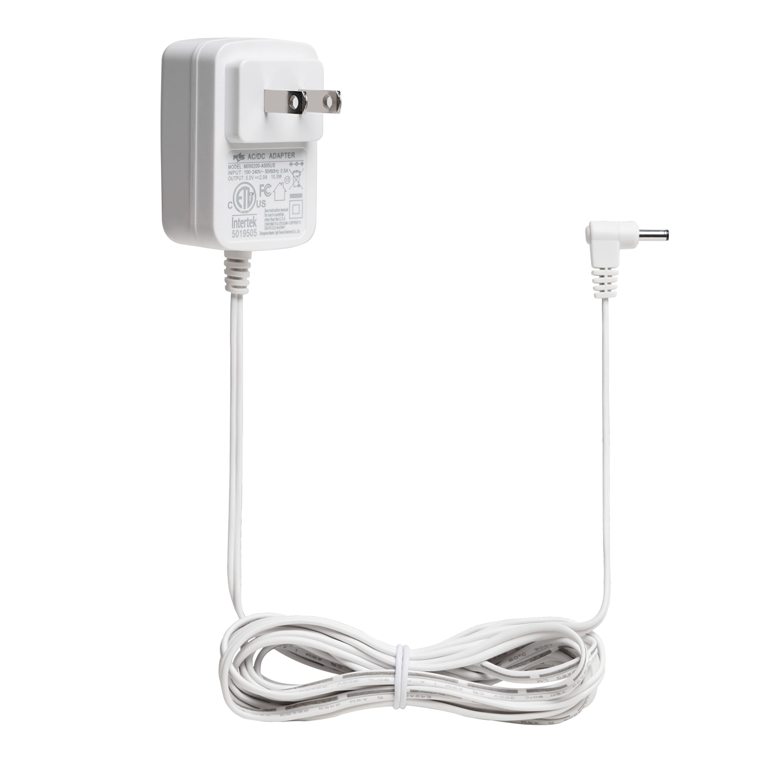 bonoch Power Cord for Bonoch Baby Monitor Charger, 5V/2A DC Adapter Replacement for BBM01/ BBM02/ BBM03/ BBM05 (Parent & Baby Units), Baby Monitor Camera Charger, Length 2.5m