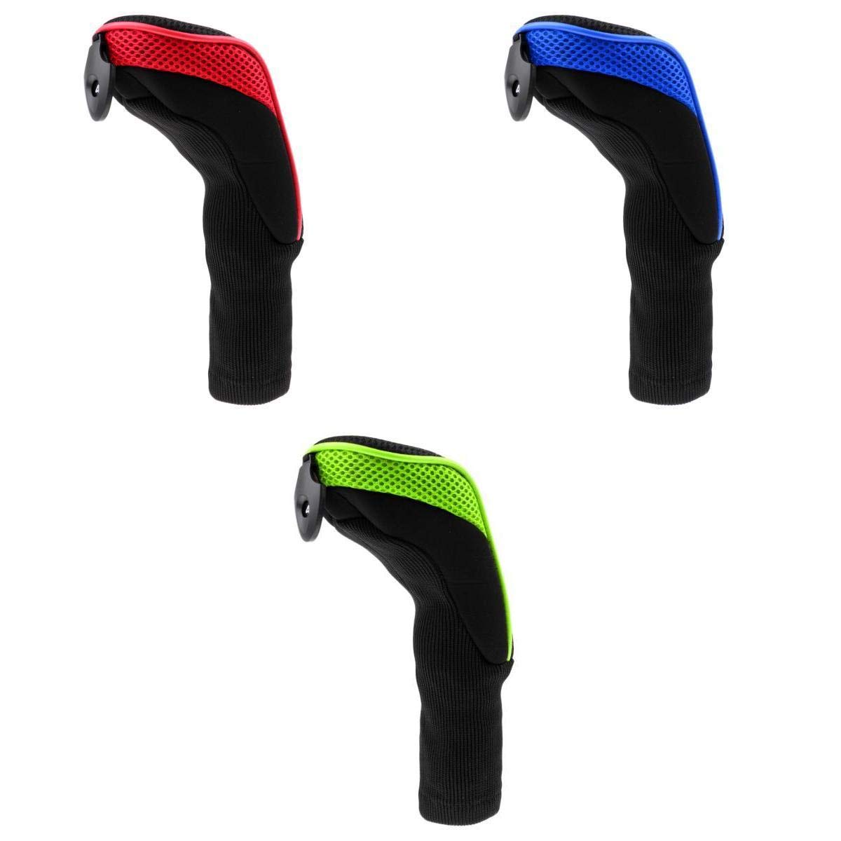 BESSTUUP 3pcs / Set Golf Driver Wooden Headcovers Sock with Long Neck Hybrid (UT)