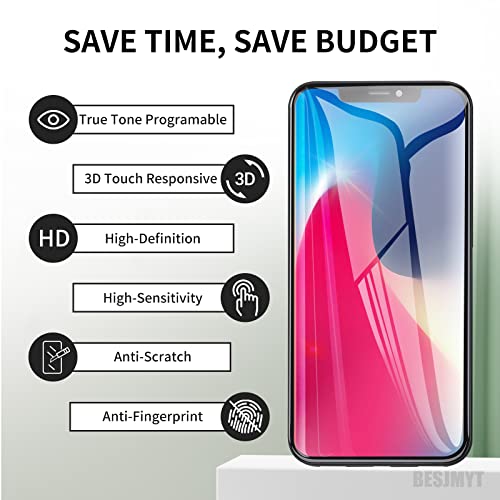 for iPhone 11 Screen Replacement 6.1β with Ear Speaker and Sensor Full Assembly Kit, 3D Touch LCD Display Digitizer Fix Tools with HD Glass Protector Front Earpiece Screws, Repair A2111, A2223, A2221