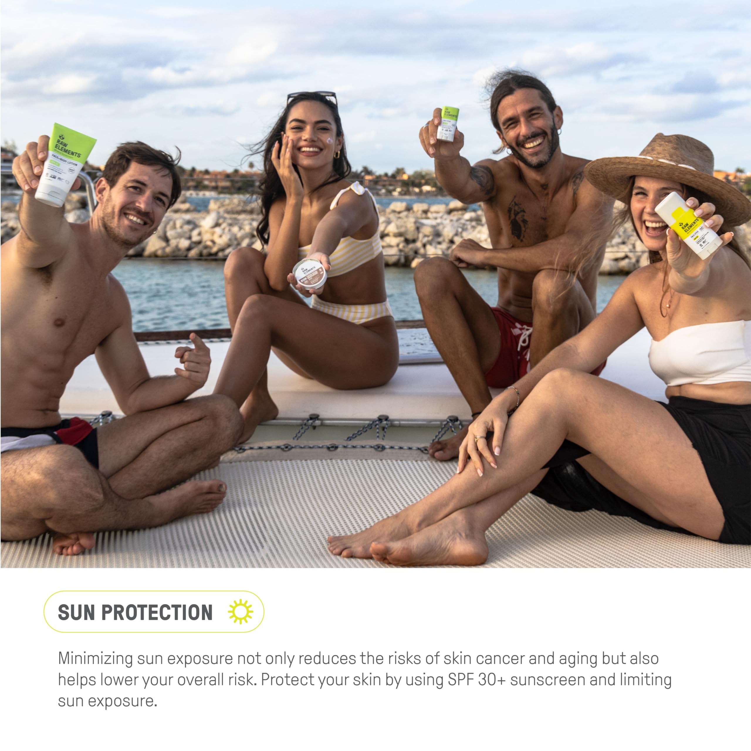 Raw Elements Face All-Natural Mineral Sunscreen Stick, Non-Nano Zinc Oxide, 95% Organic, Water-Resistant 80 Min, Reef Safe, All Ages Safe, SPF 30+, Travel Sunblock 0.5 oz