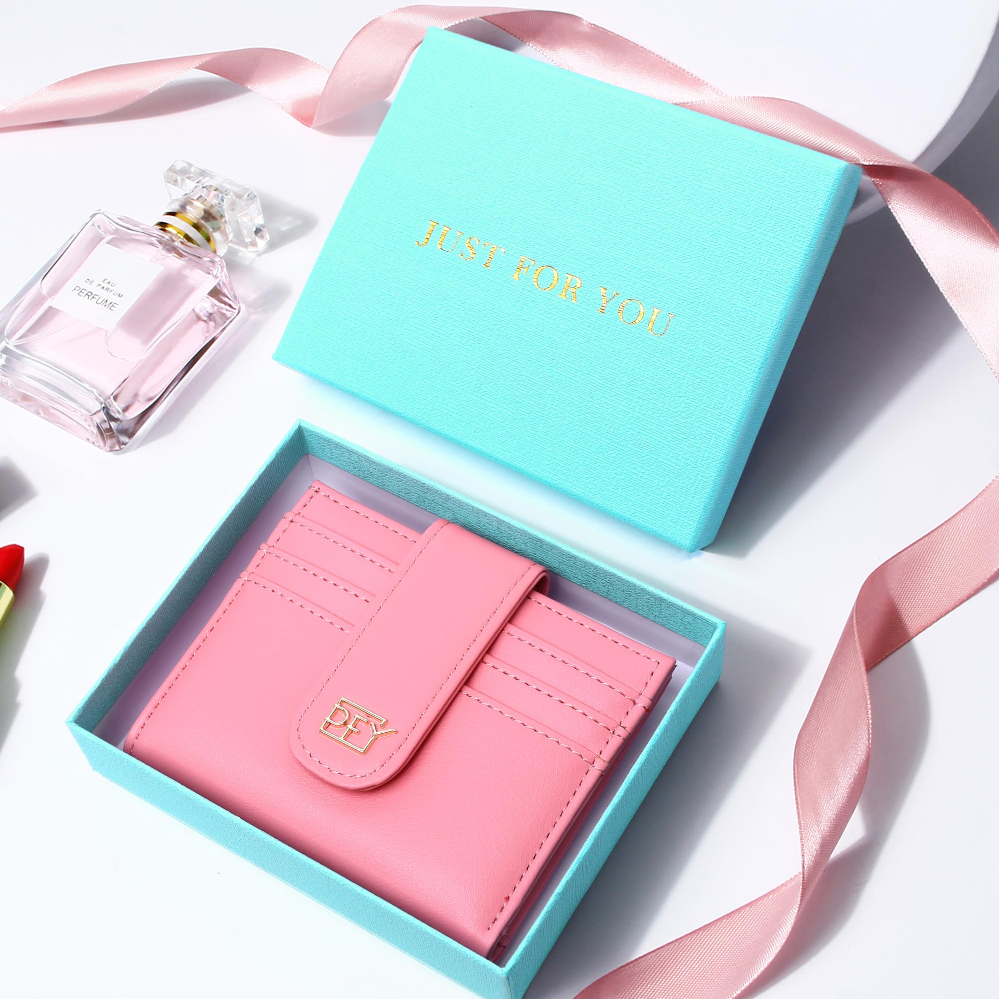 Badiya Small Wallets for Women Bifold Multi Card Case Wallet Slim Credit Card Holder with Zipper Coin Purse