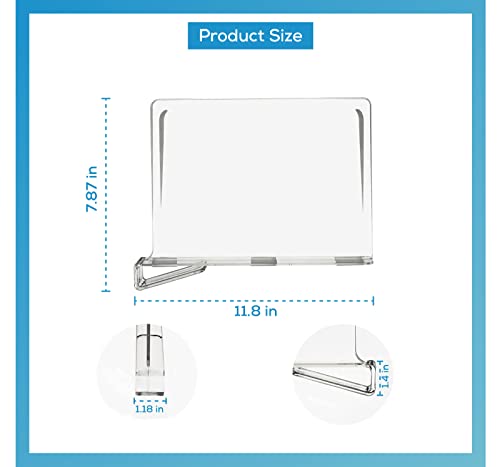 Decoile 8 PCS Clear Acrylic Shelf Dividers for Closet Organization, Closet Clothes dividers, Wood Shelves Organizer for Bedroom, Kitchen, Office, Cabinets and Bathroom.