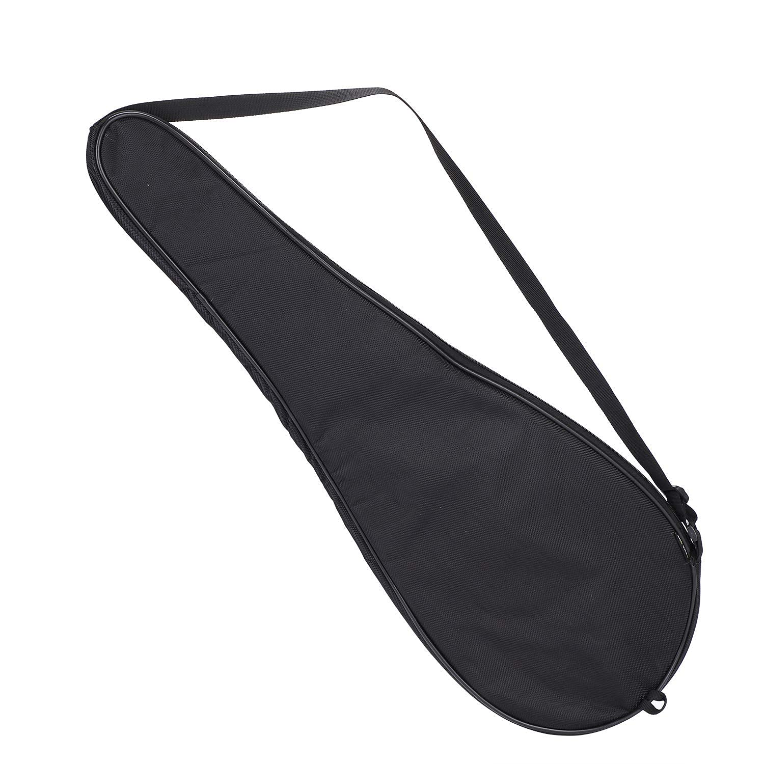 Badminton Racket Bag Lightweight Waterproof Racket Cover Bag Multi-use Racket Shoulder Bag Portable Squash Racket Cover with Zipper Closure&Adjustable Strap for Men Women Outdoor Indoor Sports