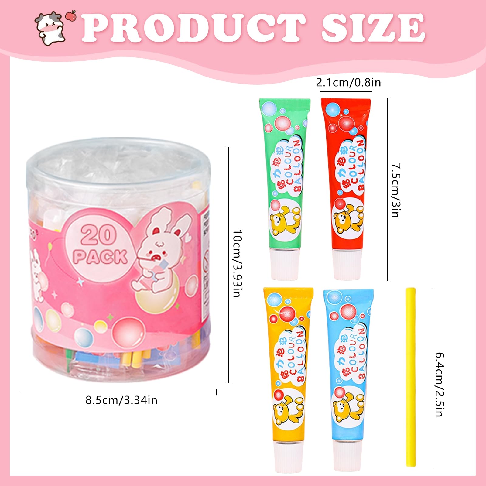 BolianOvi 20Pcs Plastic Bubbles Blow Plastic Bubbles Toys Large Bubble Balloons for Schools Party Birthday Gift