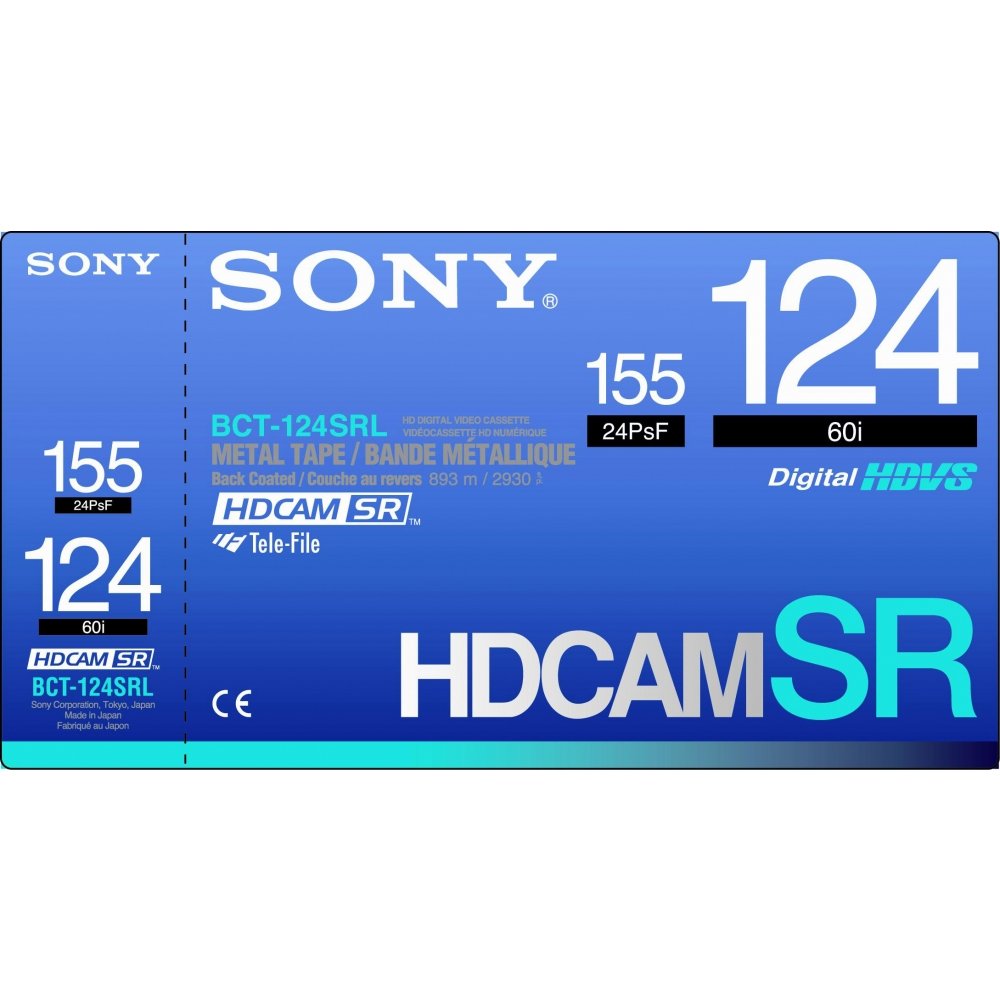 Sony BCT124SRL HDCAM SR 124 Minute Video Tape, Large