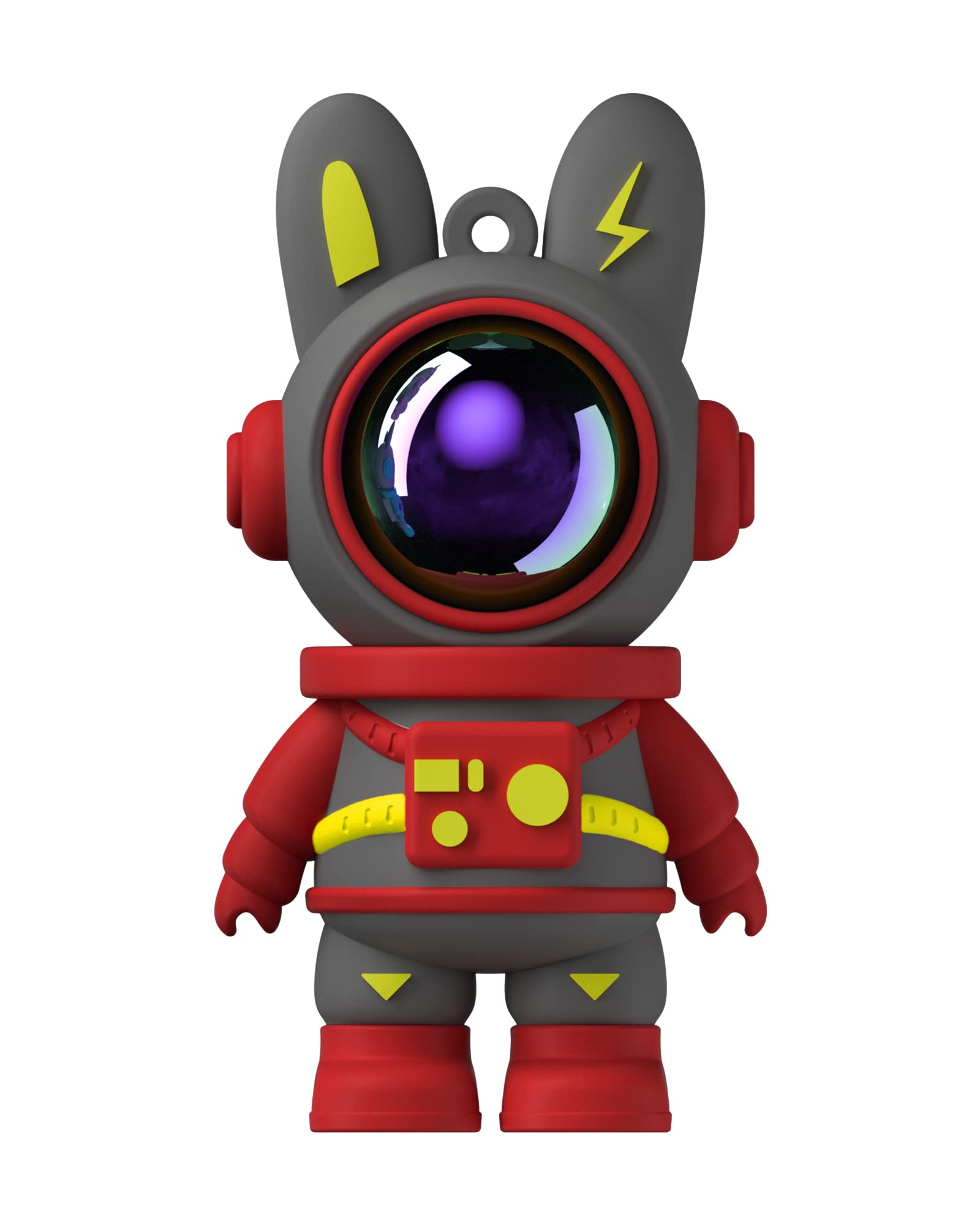 Cute Space Rabbit USB Flash Drive, Thumb Drive 64gb Waterproof USB 2.0 Memory Stick Small Size USB Drive Gift (64G, Red)