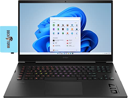 HP OMEN 17t 17.3" 240Hz 2K QHD IPS Gaming Laptop 13th Gen (Intel i9-13900HX 24-Core, 32GB DDR5 5600MHz, 2x1TB PCIe SSD, GeForce RTX 4080 12GB, RGB KYB, Thunderbolt 4, Win11Home) w/Dockztorm Dock