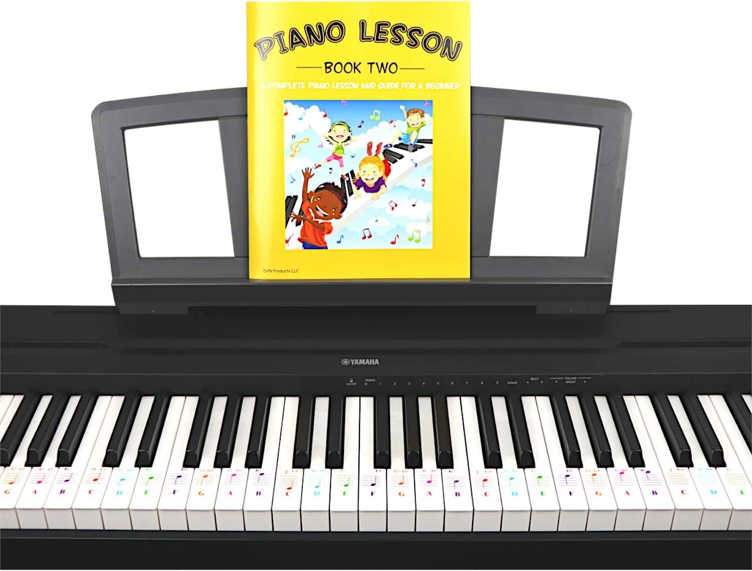 Piano Lessons Book 2: A Complete guide for Kids and Beginners; Color Coded Staff Notes; Designed and Printed in USA