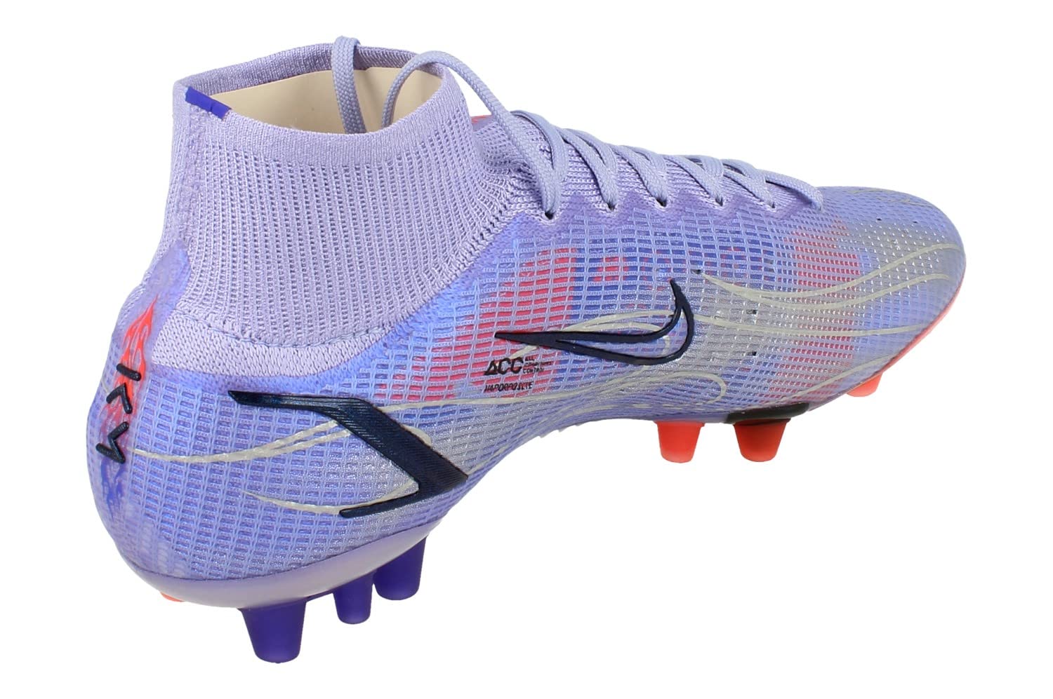 Nike Superfly 8 Elite KM AG Mens Football Boots DJ3973 Sneakers Shoes (UK 11 US 12 EU 46, Light Thistle Metallic Silver 506)