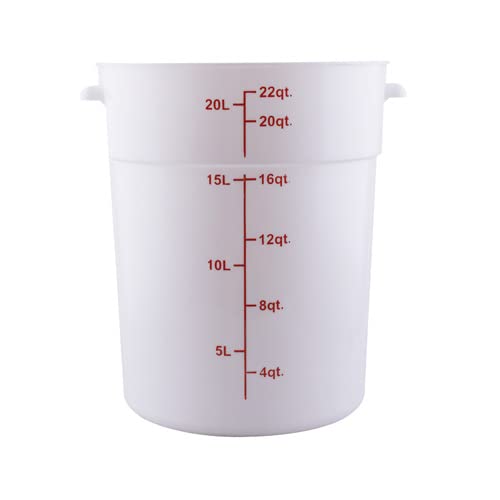 CenPro 29A-062 Round Food Storage Container - 20 Qt. Capacity - White - NSF