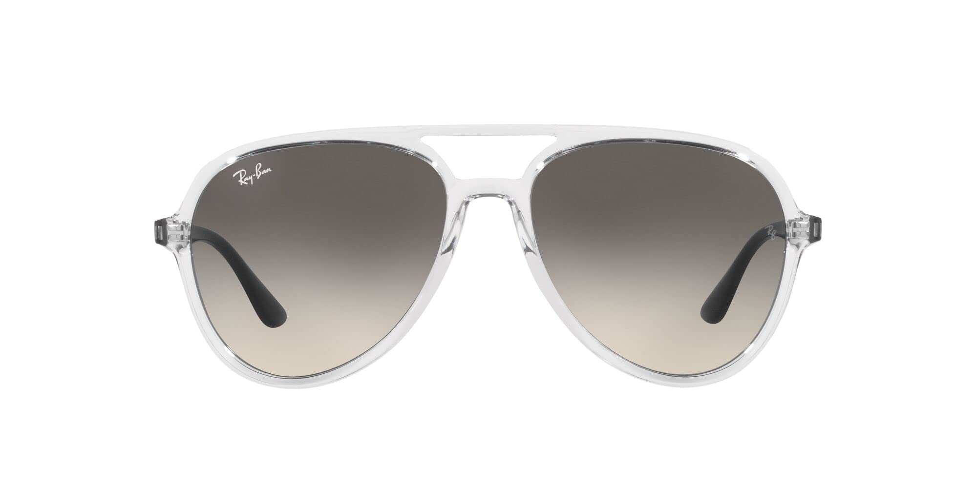 Ray-Ban RB4376 Aviator Sunglasses, Transparent/Grey Gradient, 57 mm