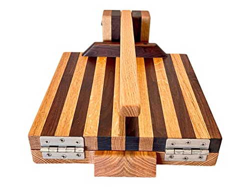 Central Coast Woodworks: Handmade Hardwood Tortilla Press in Red Oak and Walnut - 11.5 inch