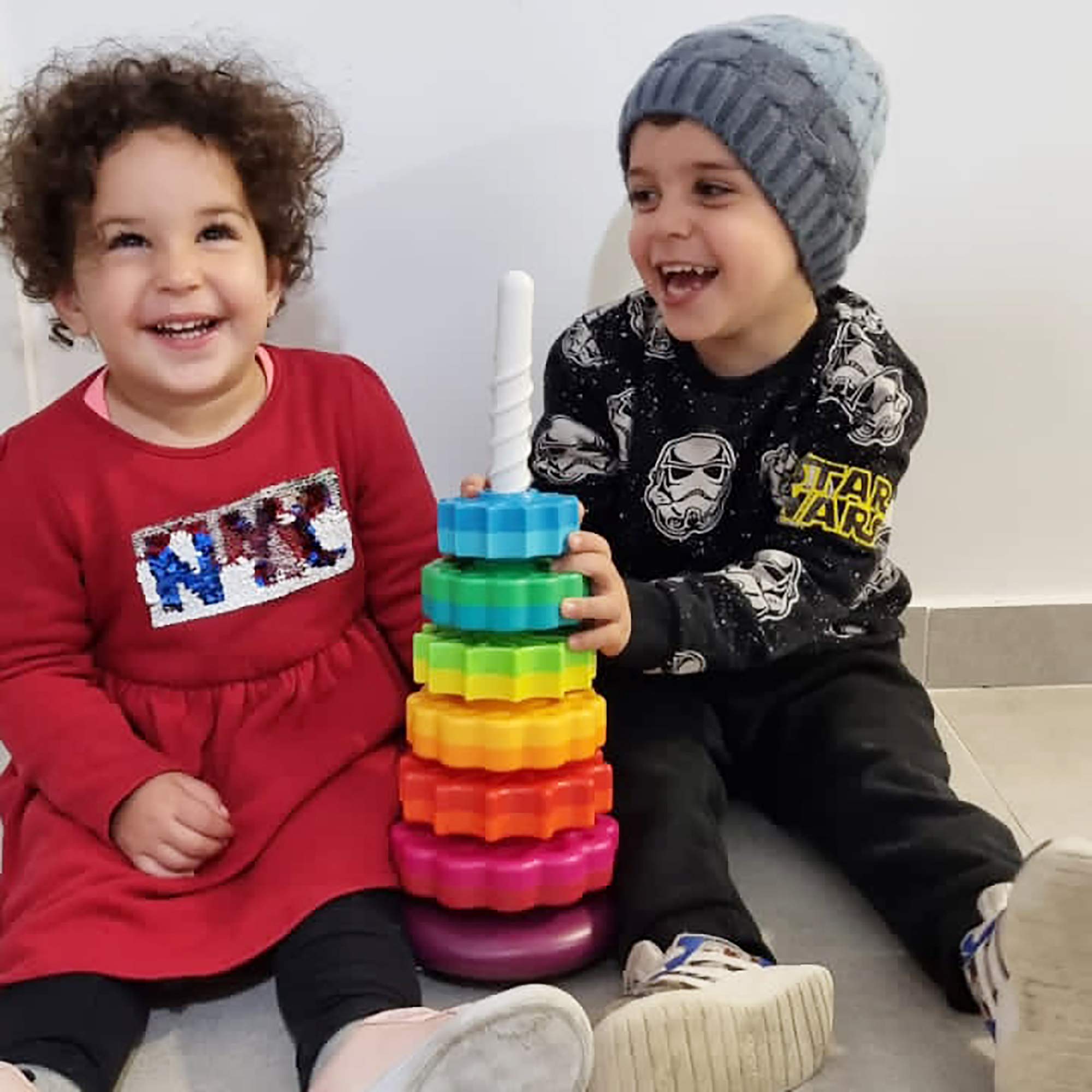 ODELA Spinning Toy β Premium Stacking Toy for Kids β Strong ABS Plastic β Rainbow Spinning Wheel Toy β Fun and Engaging Brain Development Toys for Kids