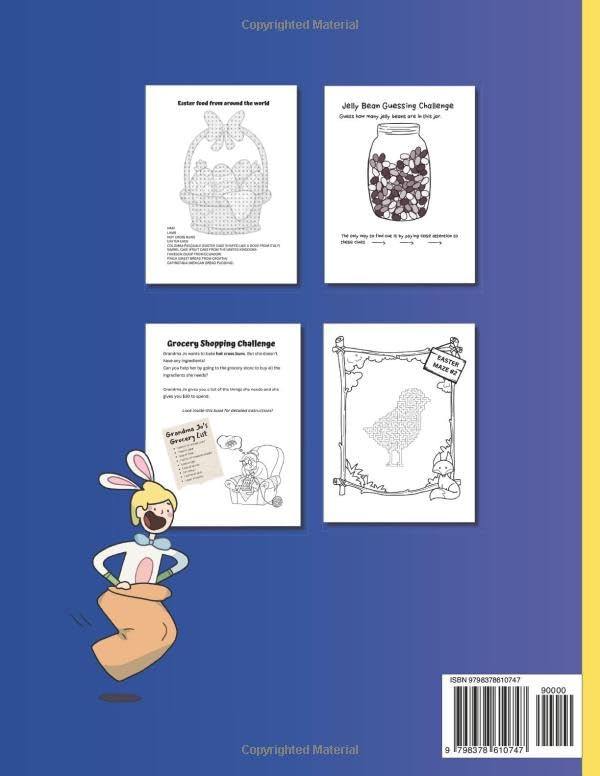 Challenging Easter Activity Book for Kids 8-12: Fun Puzzle Book That Includes: Skill-Building Money Math Puzzles, Mazes, Word Searches, Sudoku & More! (CHALLENGING ACTIVITY BOOKS FOR KIDS)