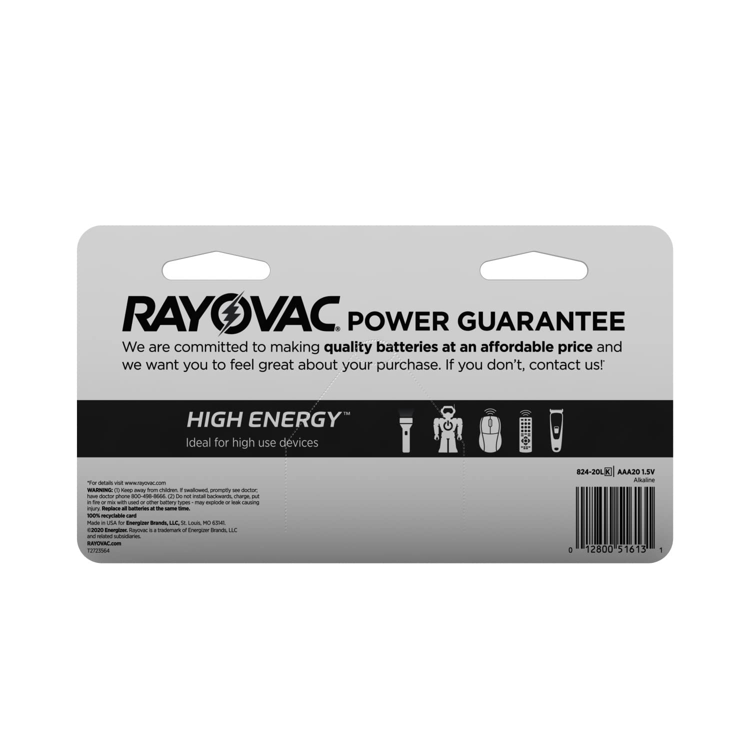 Rayovac AAA Batteries, Alkaline Triple A Batteries (20 Battery Count)