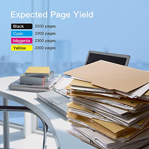 GPC ImageFlex Compatible 046 Toner Cartridge MF733Cdw Replacement for Canon 046 Toner Cartridge 046H CRG-046 Compatible with Color ImageCLASS MF733Cdw MF731Cdw MF735Cdw LBP654Cdw Printer(4 Pack