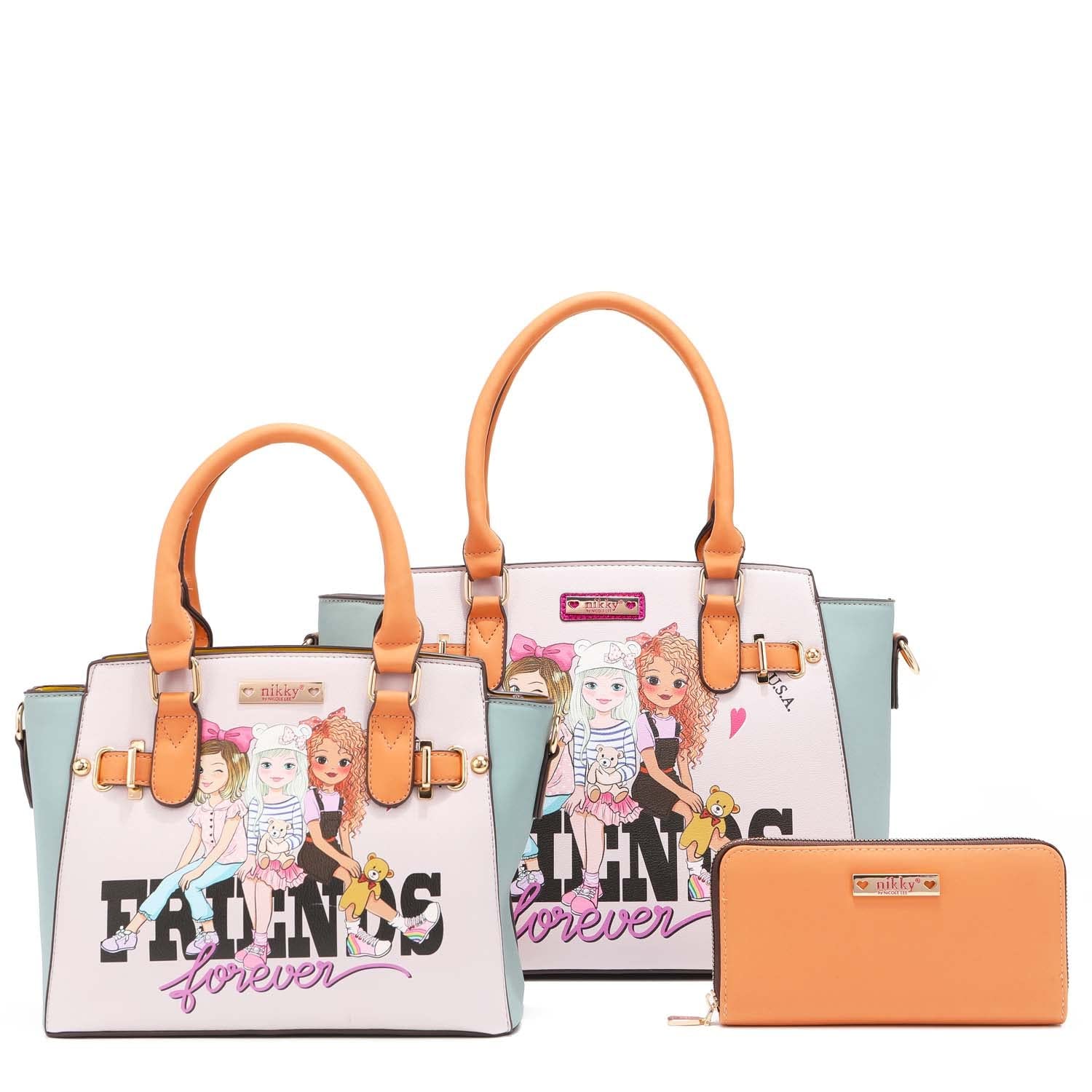 BEST FRIENDS 3 PIECE SET (SATCHEL, CROSSBODY, WALLET)